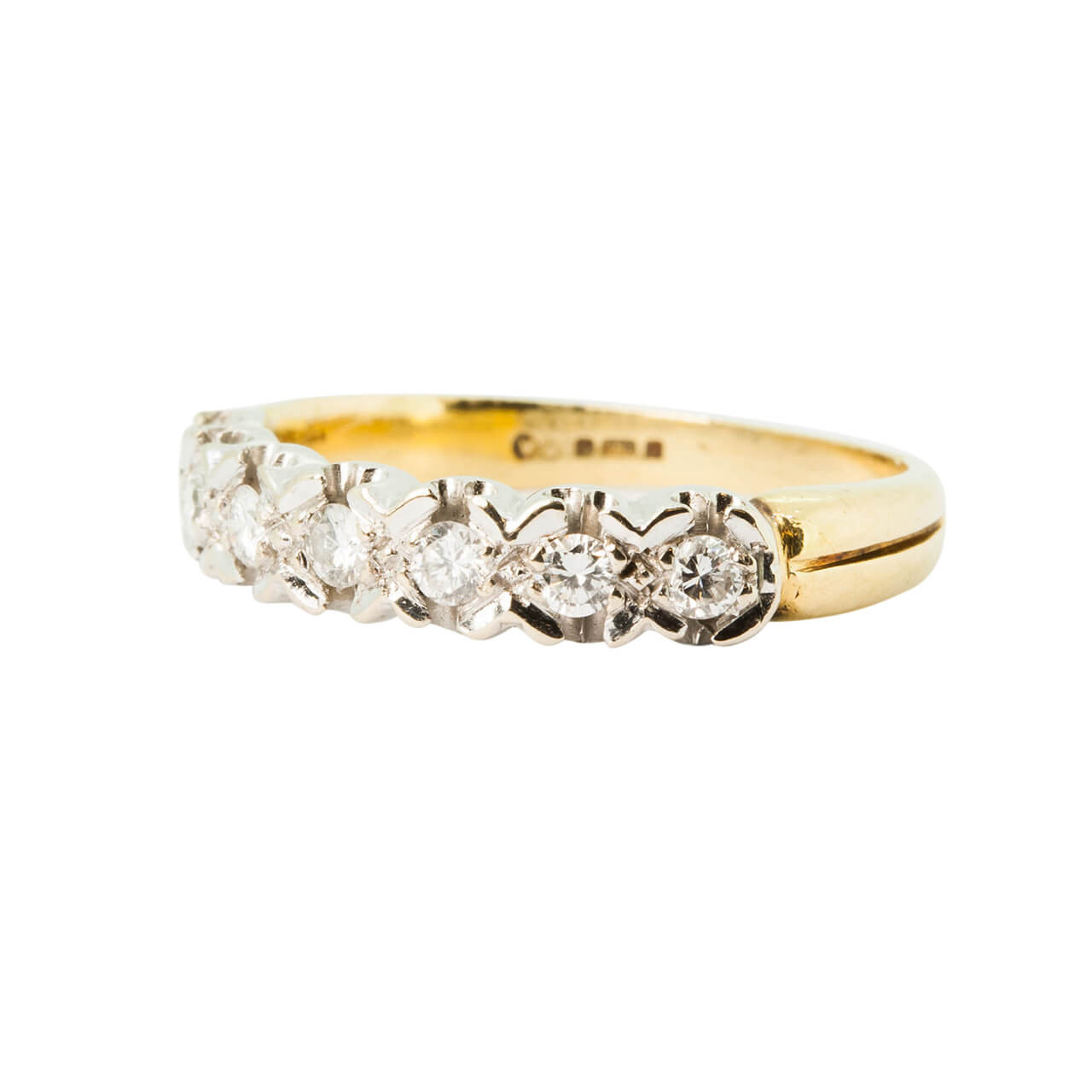 Pre Owned 18ct Gold 7 Stone Diamond Eternity Ring | RH Jewellers