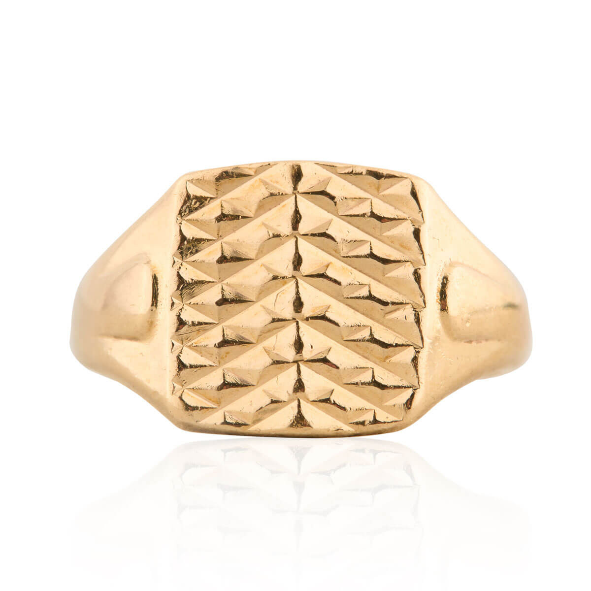 Vintage 9ct Gold Rectangle Signet Ring | RH Jewellers