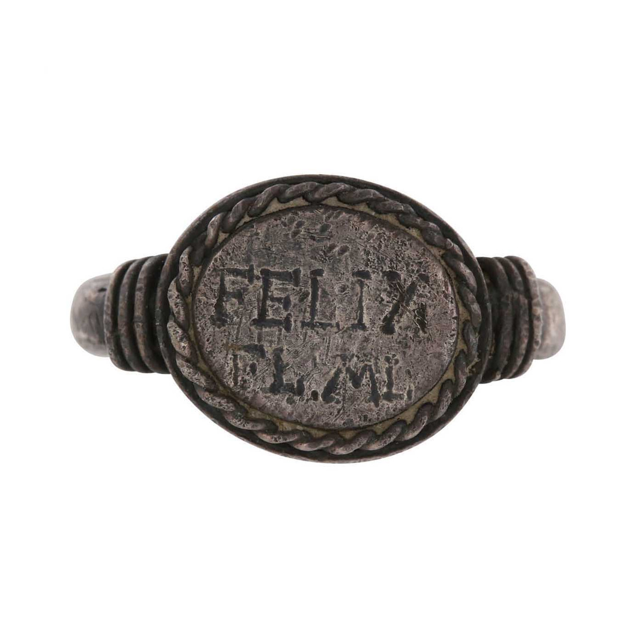 Roman Silver FELIX Legionary Military Ring | RH Jewellers