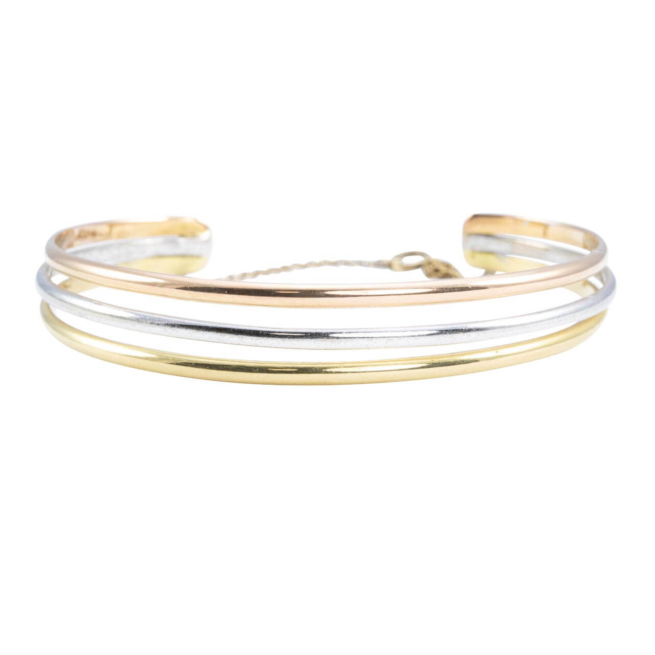 Second Hand 18ct 3 Coloured Gold Bangle | RH Jewellers