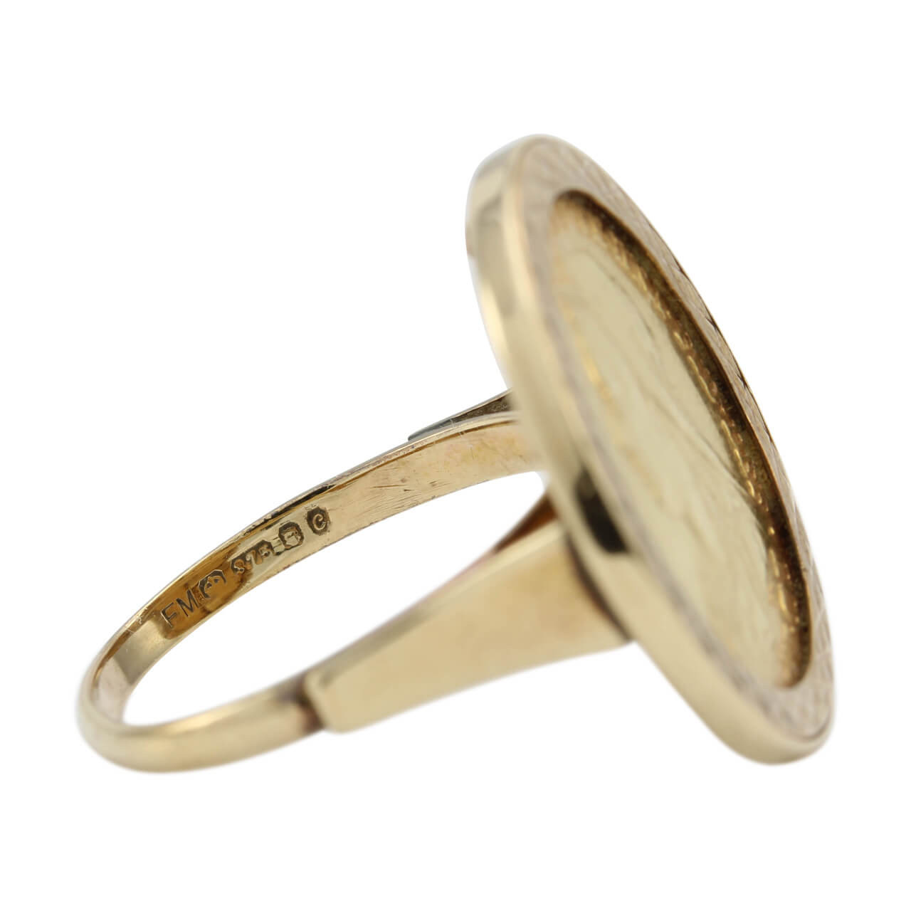 Second Hand 9ct Gold Half Sovereign Ring | RH Jewellers
