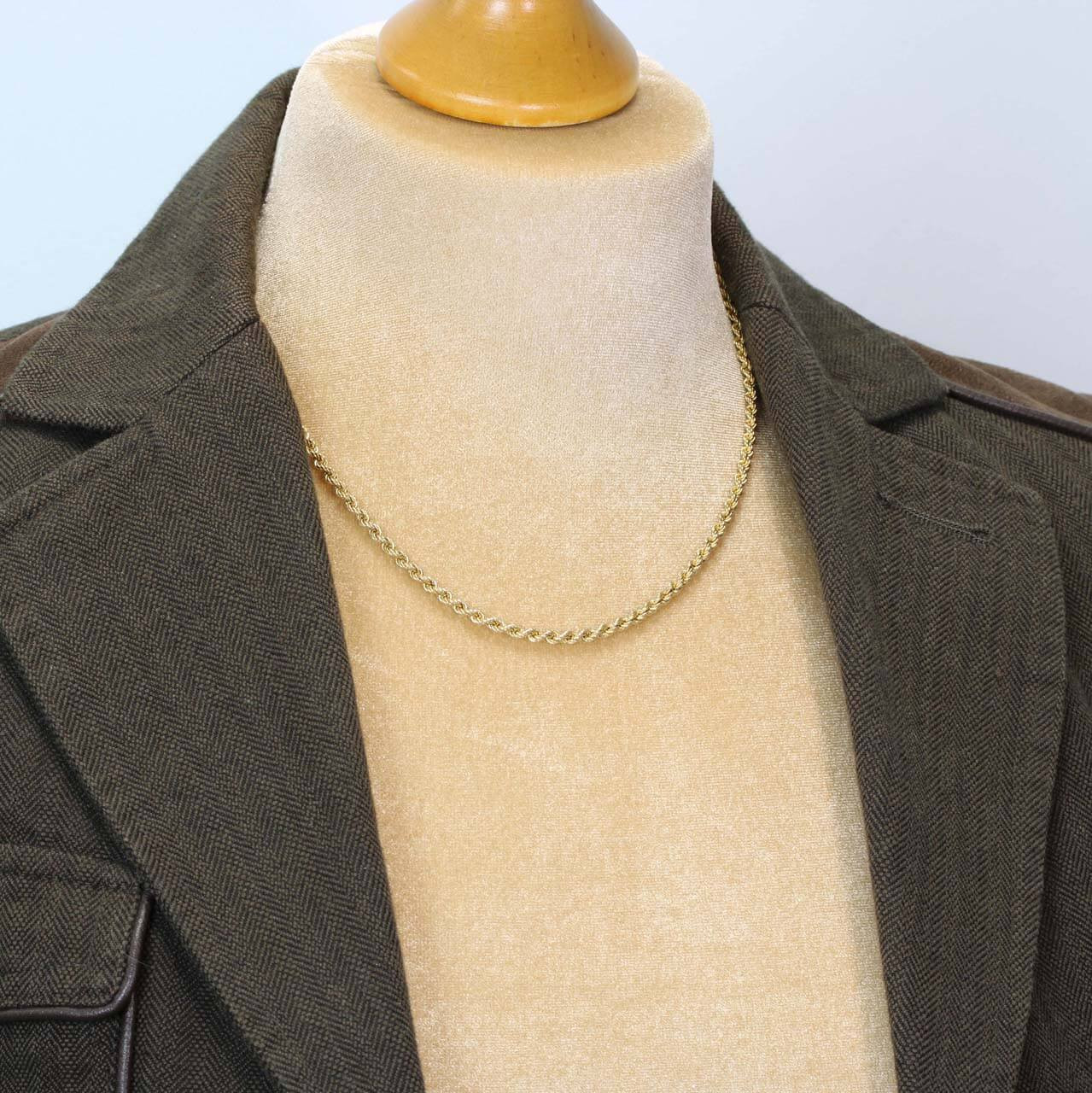 Second Hand 9ct Gold 18” Rope Chain Necklace | RH Jewellers