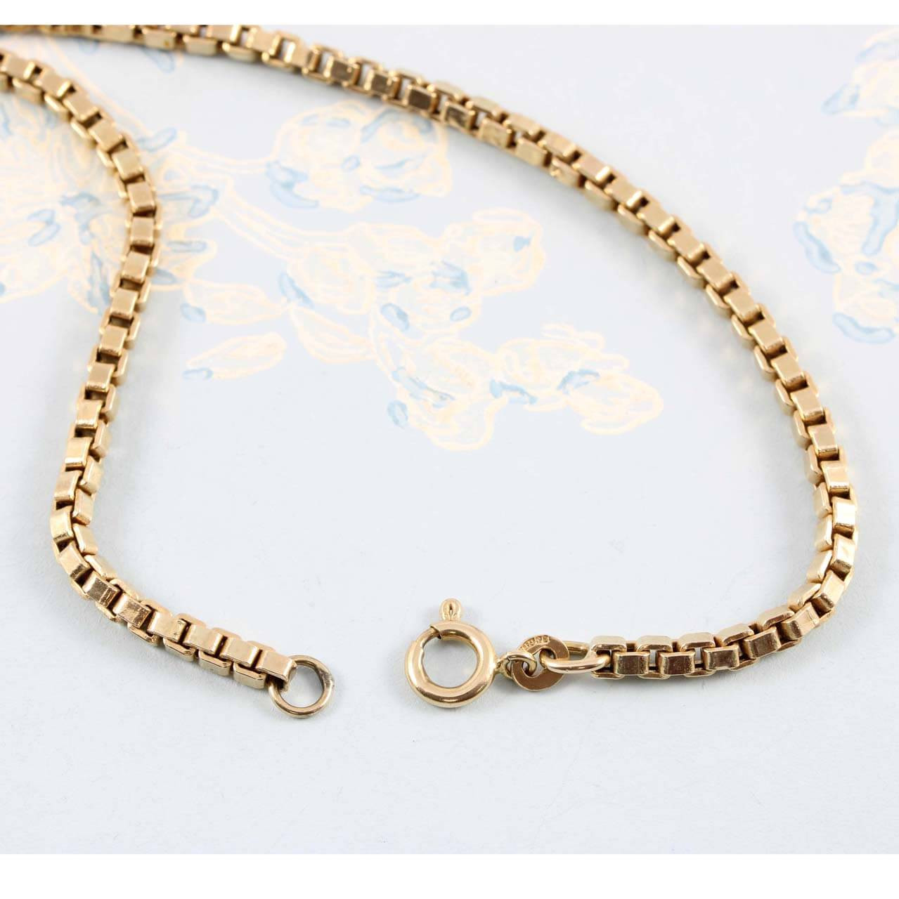 Second Hand 9ct Gold 18” Box Chain Necklace | RH Jewellers