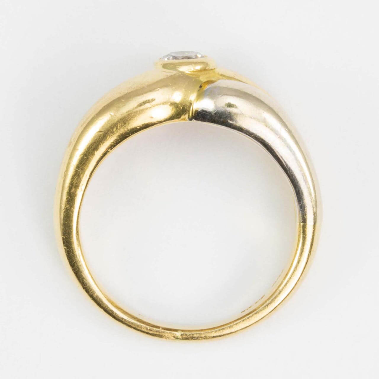 Second Hand Gold Solitaire Diamond Wide Ring | RH Jewellers