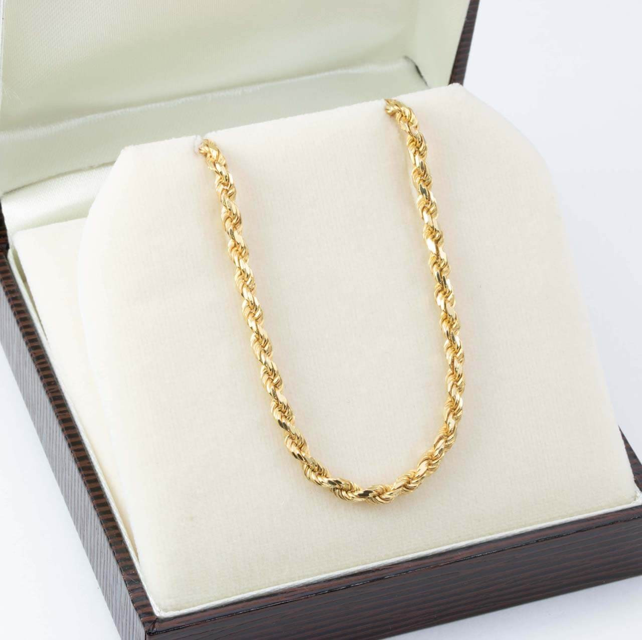 Second Hand 9ct Gold 20” Solid Rope Chain | RH Jewellers