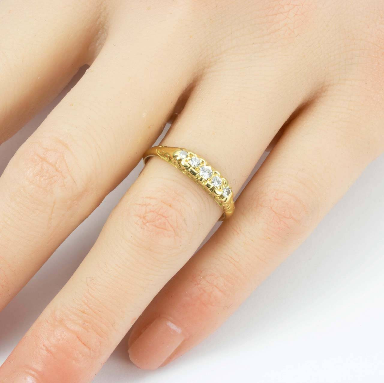 Second Hand 18ct Gold 5 Stone Diamond Ring | RH Jewellers