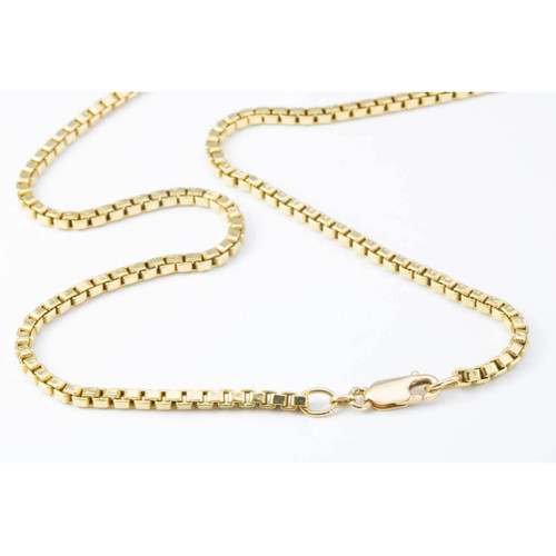Second Hand 18ct Gold 20” Box Chain Necklace | RH Jewellers