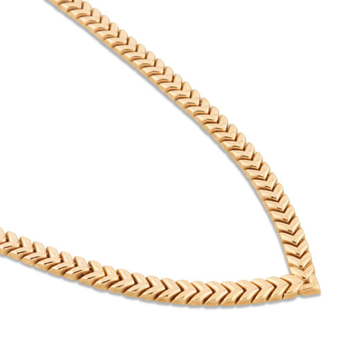 Second Hand 9ct Gold Chevron Link Necklace | RH Jewellers