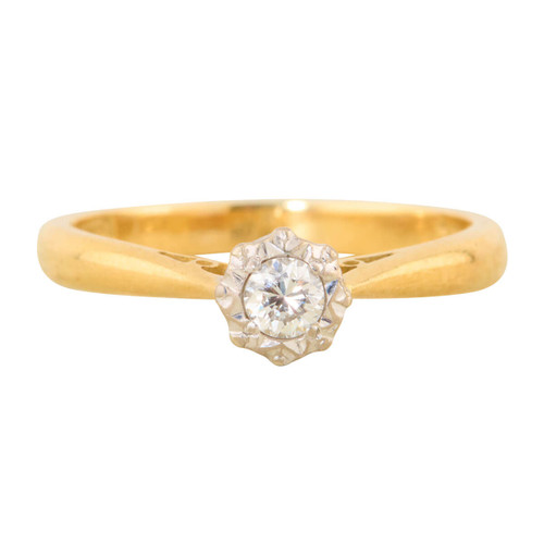 Vintage 18ct Gold Diamond Engagement Ring | RH Jewellers
