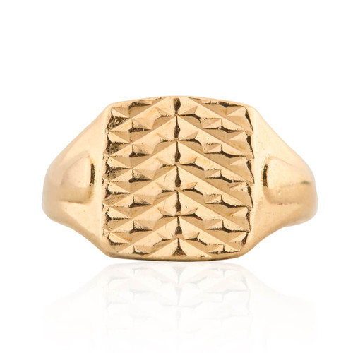 Vintage 9ct Gold Rectangle Signet Ring | RH Jewellers