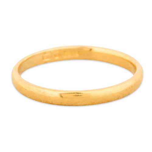 Vintage 22ct Gold Slim Wedding Ring