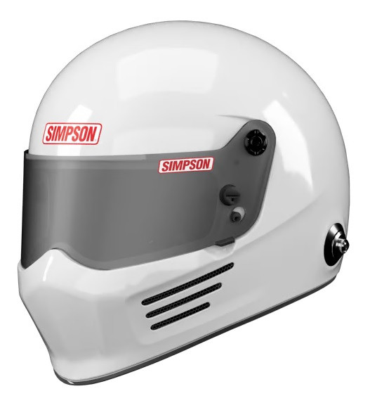 Simpson Bandit Helmet Snell Sa2025 White Black Carbon