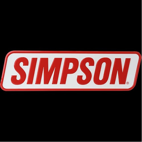 Simpson Embossed Aluminum Simpson Sign Red
