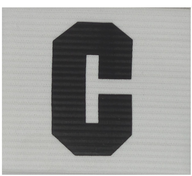 CAPTAIN ARMBAND VELCRO EUROPEAN STYLE WHITE - Soccer Plus