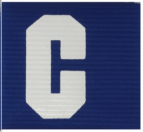 CAPTAIN ARMBAND VELCRO EUROPEAN STYLE ROYAL BLUE - Soccer Plus