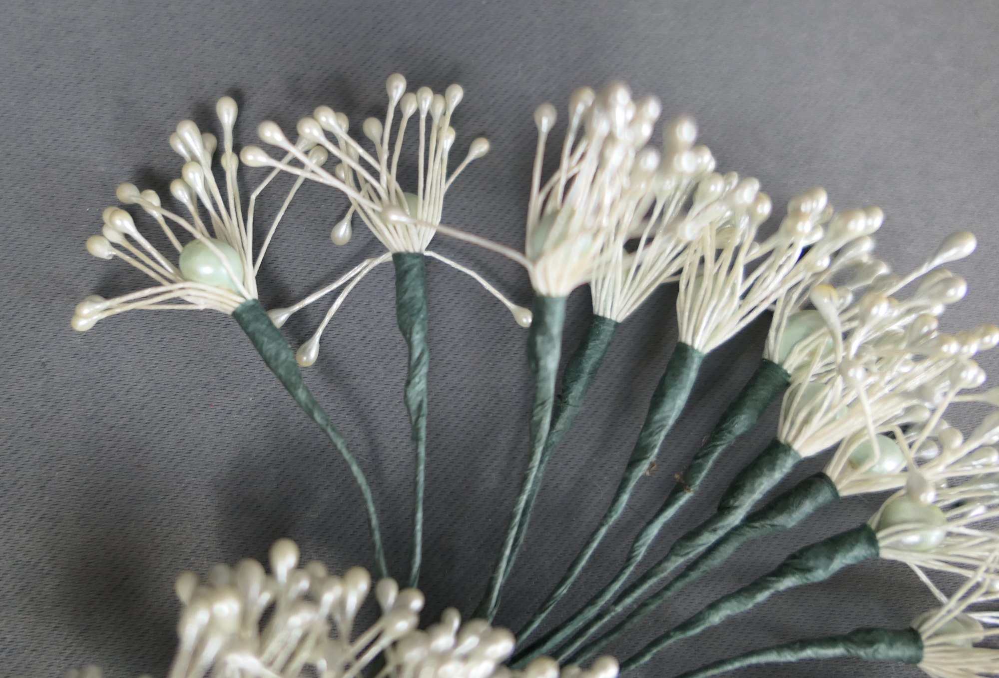 Group of Vintage Pale Mint Green Stamen Millinery Stems, 1950s 1960s 30 ...