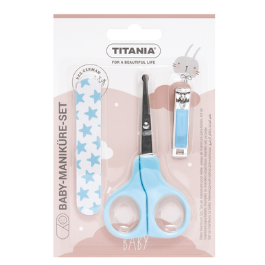 TITANIA® Baby set za manikir 1296 B BOX, plavi, 3/1 - beautystore.rs