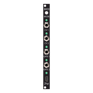 2hp MIDI Eurorack MIDI Interface Module (Black)