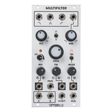 Toppobrillo Multifilter 2 Eurorack Filter Module (Silver) at Signal Sounds