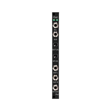 2hp OUT Eurorack Audio Output Module (Black) at Signal Sounds