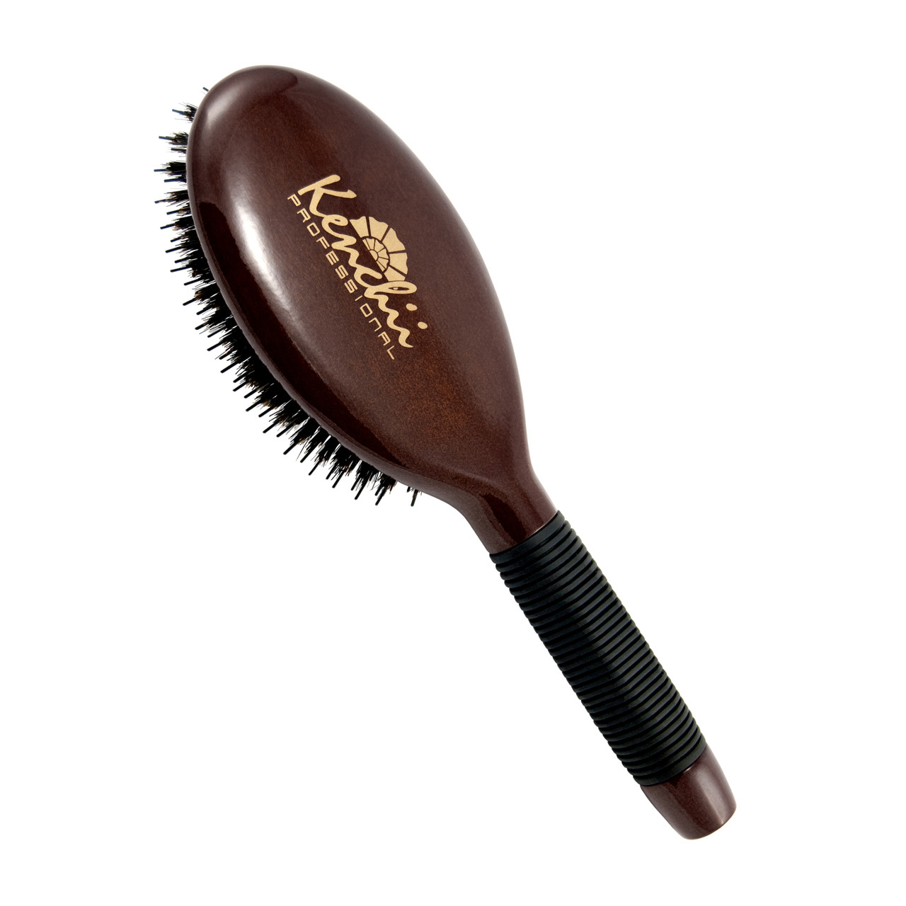 Large Oblong Metal Pin Brush with One-piece Maple Body - Kenchii Grooming