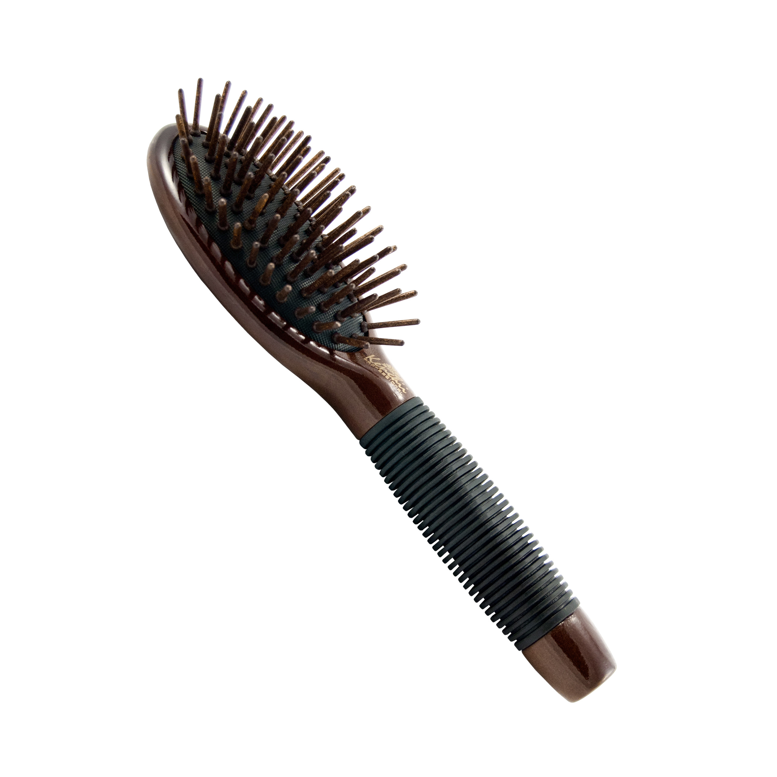 Large Oblong Metal Pin Brush with One-piece Maple Body - Kenchii Grooming