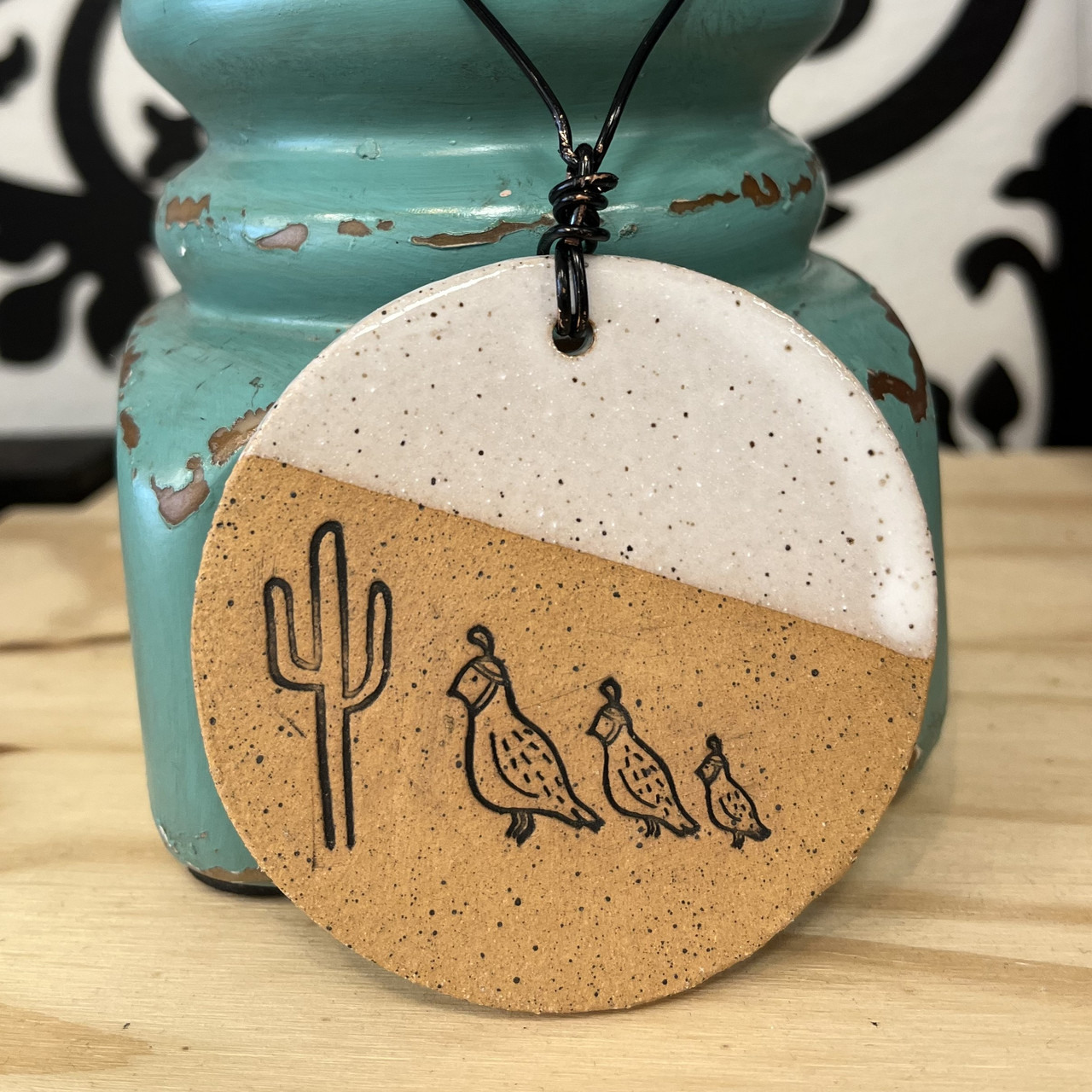Rustic Quail & Cacti Ornament - d'Vine Gourmet