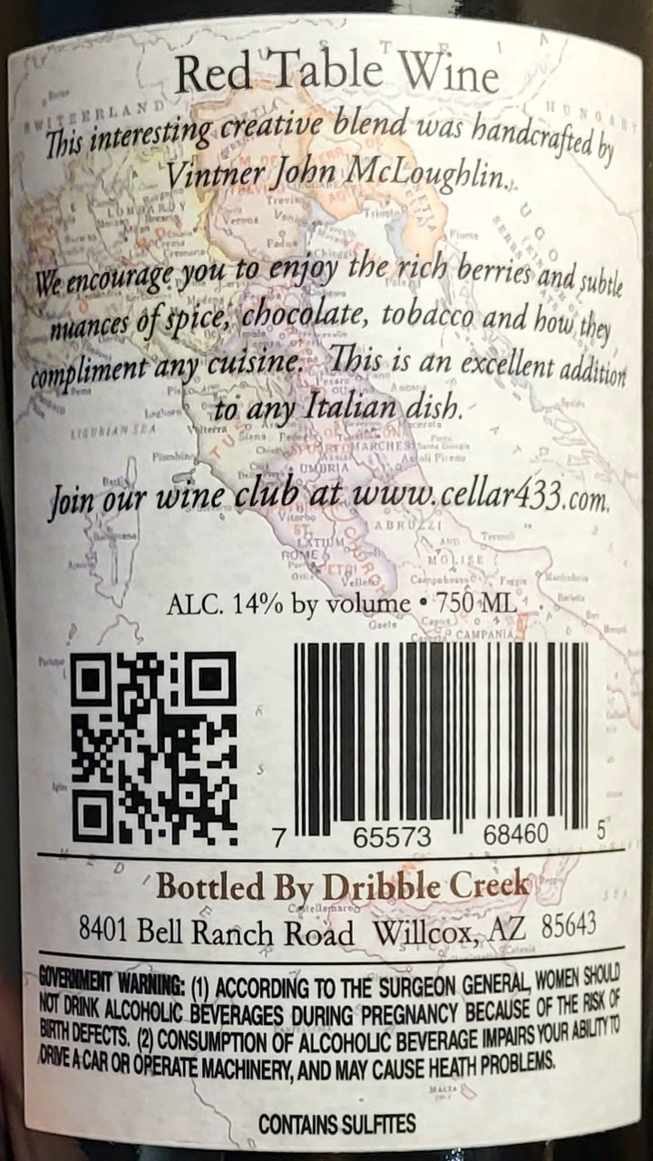 Custom Labeled Red Wine