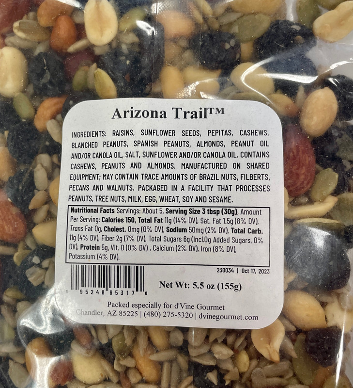 Arizona Trail Mix 5.5 oz. - d'Vine Gourmet