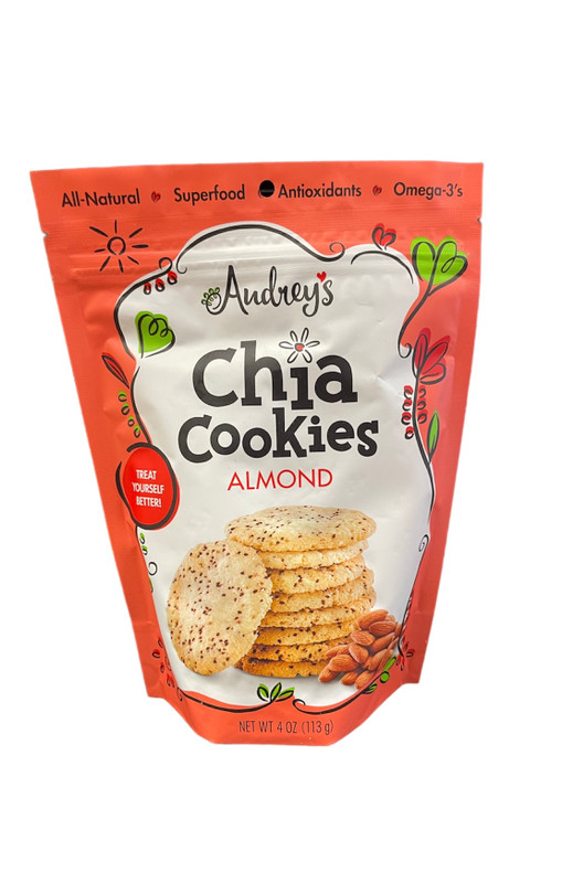 Almond Chia Cookies 4 oz. - d'Vine Gourmet