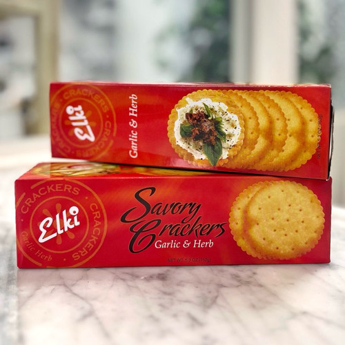 Elki Crackers Garlic And Herb 5 3oz Dvine Gourmet