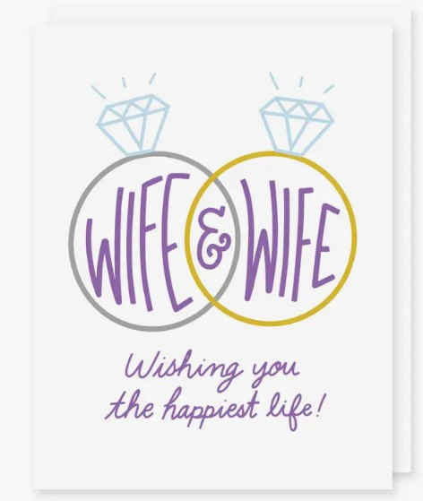 Wife & Wife Wedding Card - d'Vine Gourmet