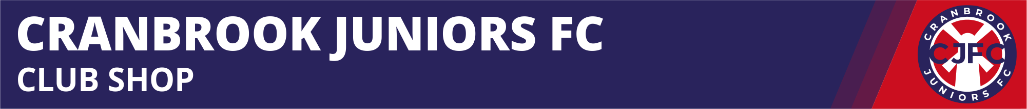 Cranbrook Juniors FC Club Shop Junior Sizes