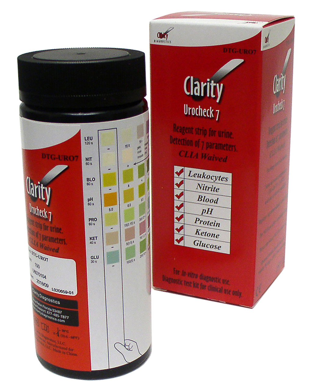 Clarity UroCheck Series Urinalysis Strips
