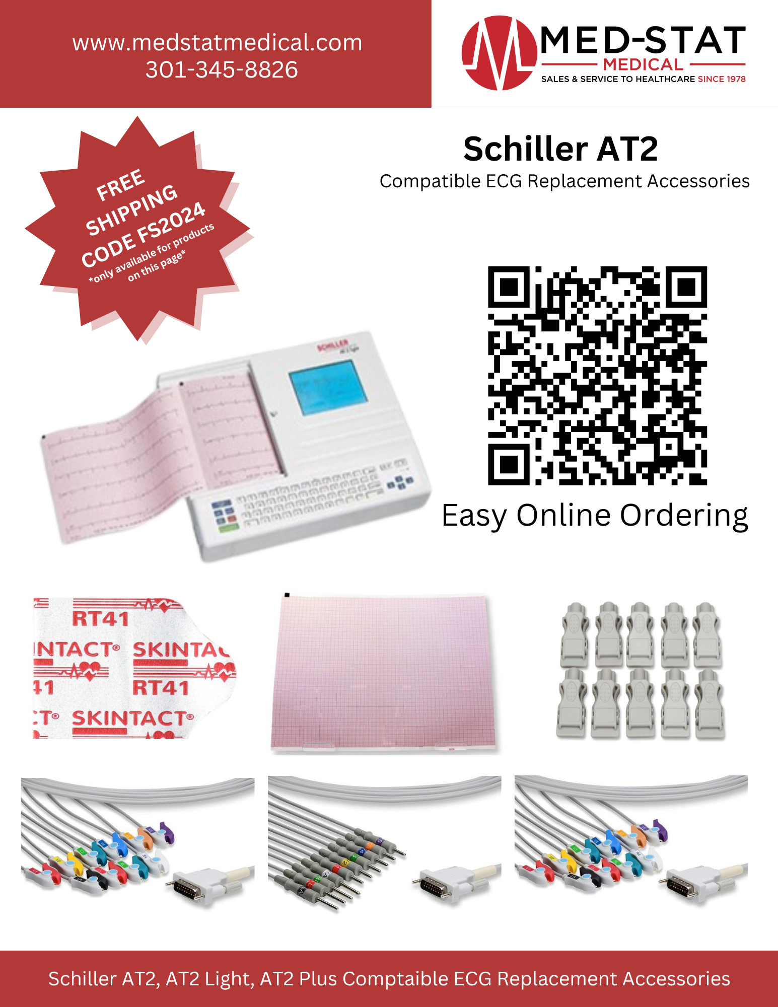 Schiller ECG Accessories - Med-Stat Medical