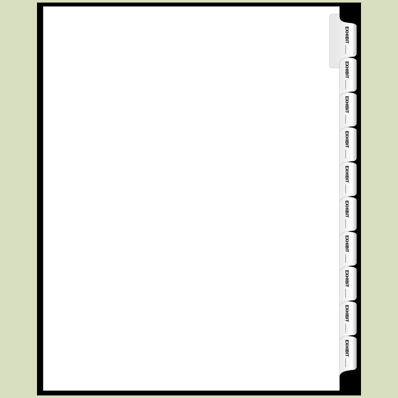 Blank Side Fill In The Blank Dividers - ExhibitIndexes.com