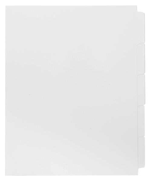 Blank Side 1/5th Cut Tabs Paper Tab - ExhibitIndexes.com