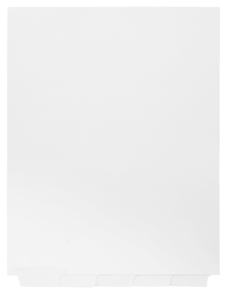 Blank Bottom Paper Tab Position 1-5 Sets Letter Size - ExhibitIndexes.com