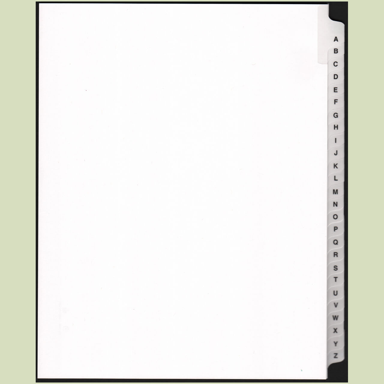 Side Letter Tabs Individual (pack of 25) - ExhibitIndexes.com