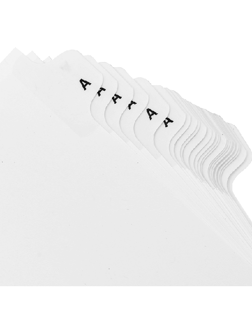 Side Letter Tabs Individual (pack of 25) - ExhibitIndexes.com