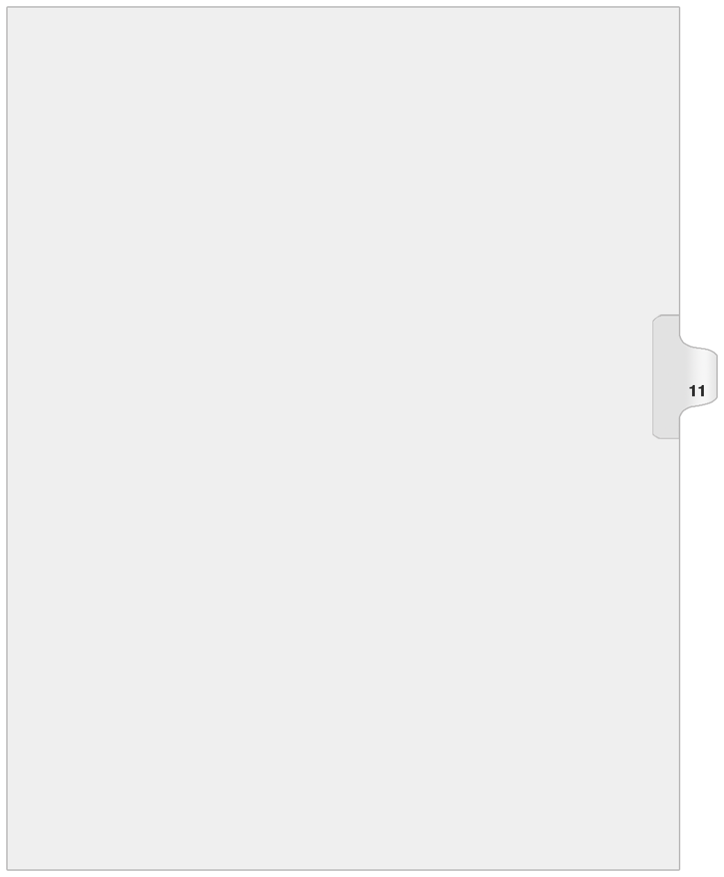 Number Index Tabs, Legal Index Tab Dividers & Numbered Tab Dividers
