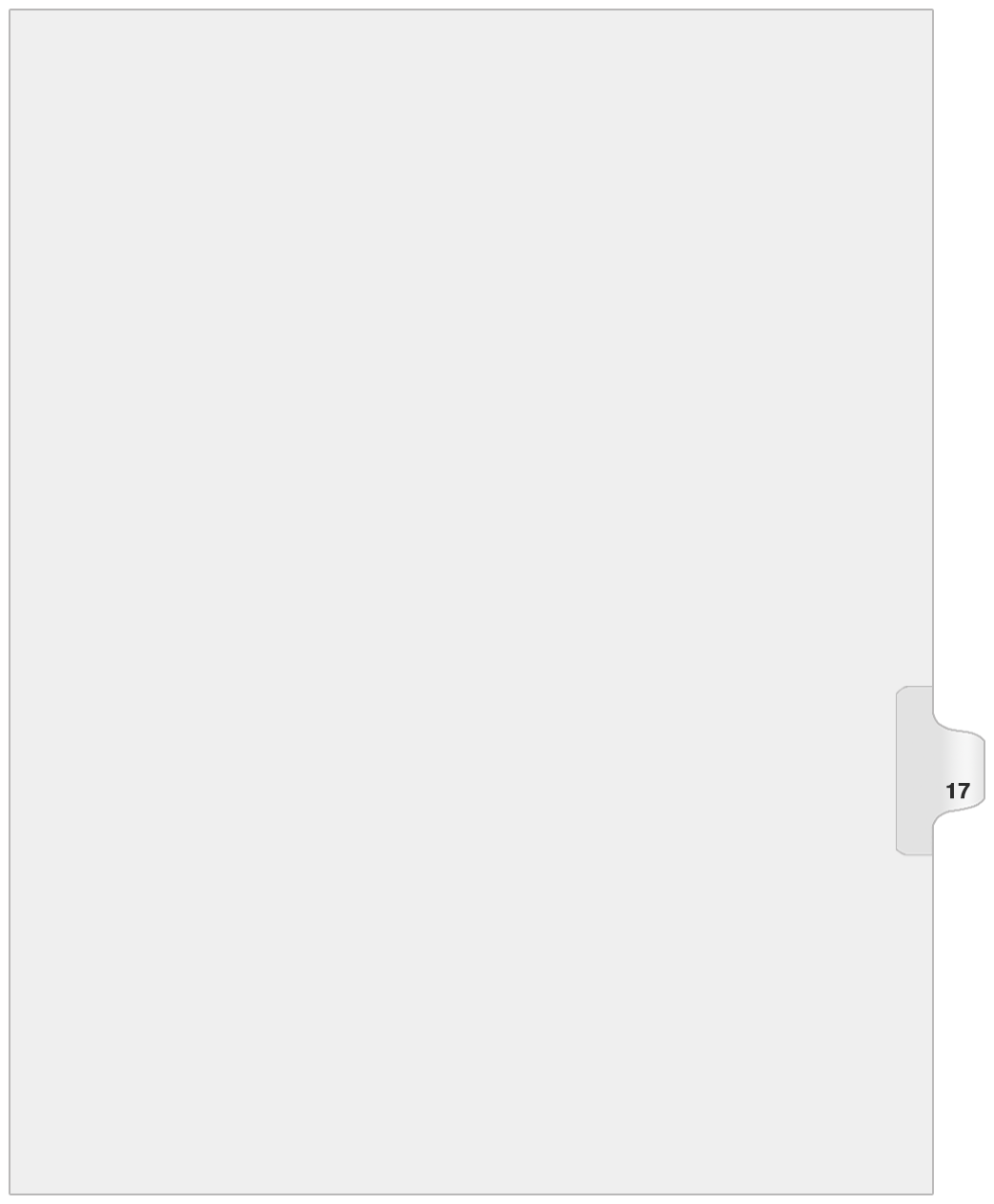 Number Index Tabs, Legal Index Tab Dividers & Numbered Tab Dividers