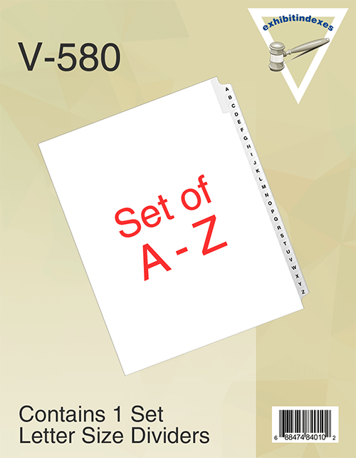 A-Z Dividers (Sets) - ExhibitIndexes.com