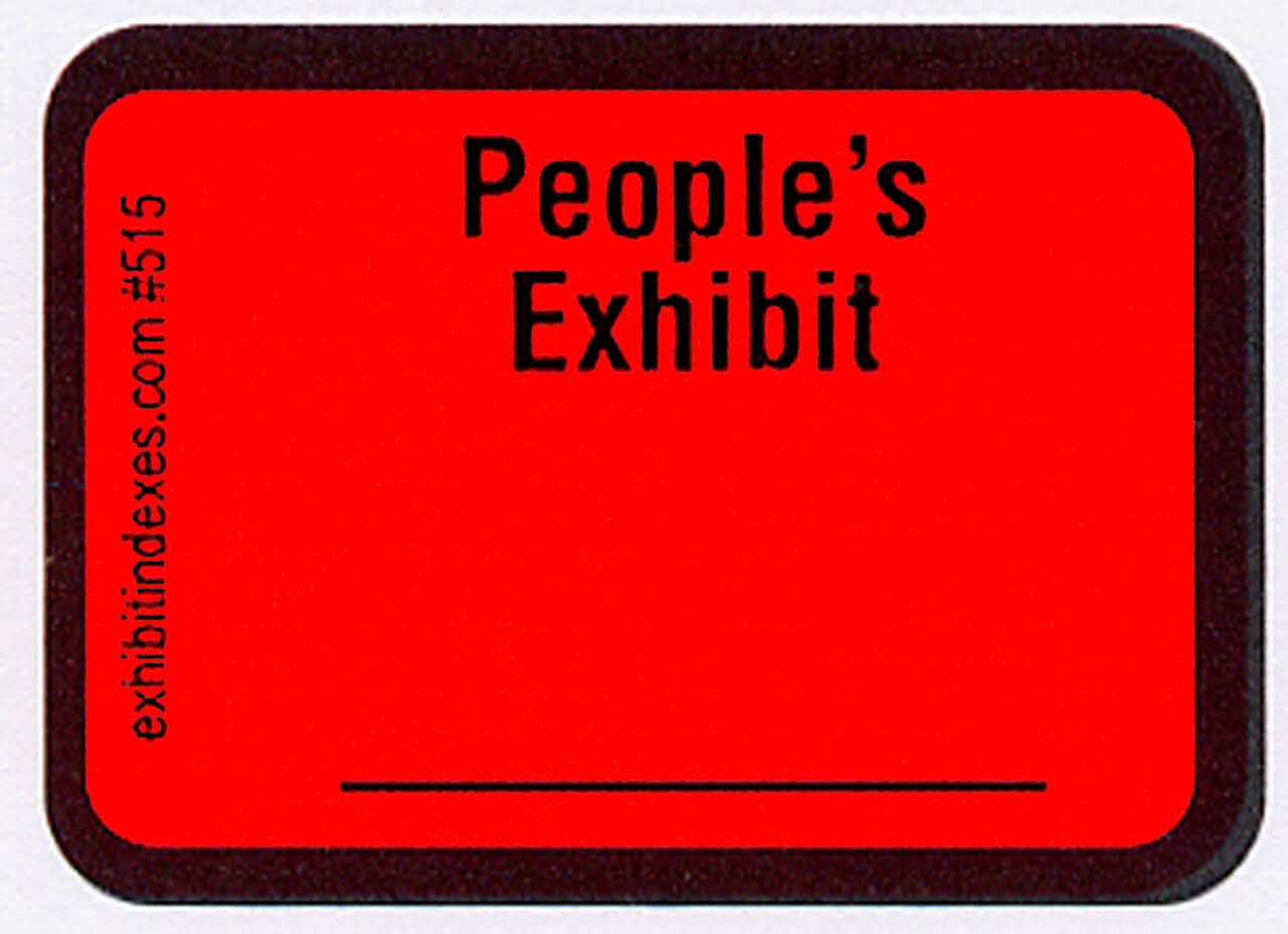 People's Exhibit #515 Bright Red - ExhibitIndexes.com