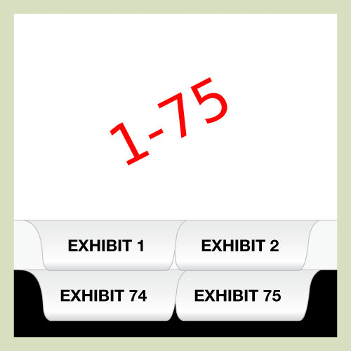 Bottom Exhibit Tabs Set 1-75 - ExhibitIndexes.com