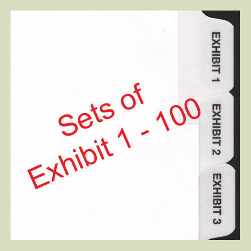 Side Exhibit Tabs Set 1-100 - ExhibitIndexes.com
