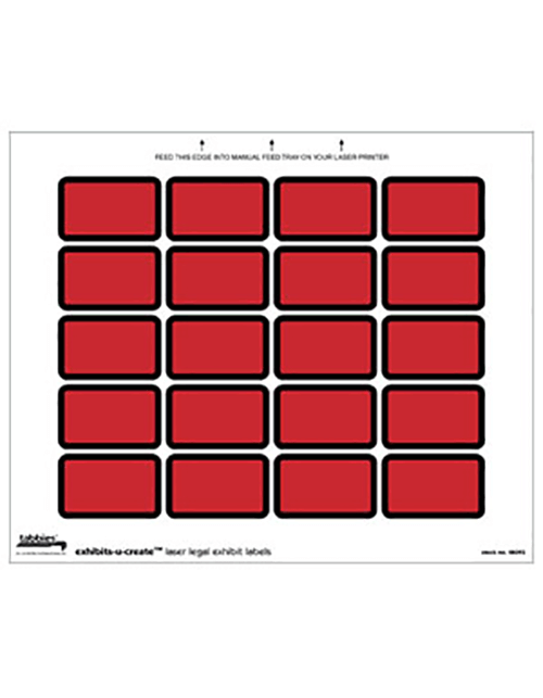 Tabbies 48093 Exhibit Labels Red - ExhibitIndexes.com