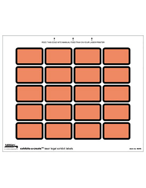 Tabbies 48095 Orange Exhibit Labels - ExhibitIndexes.com