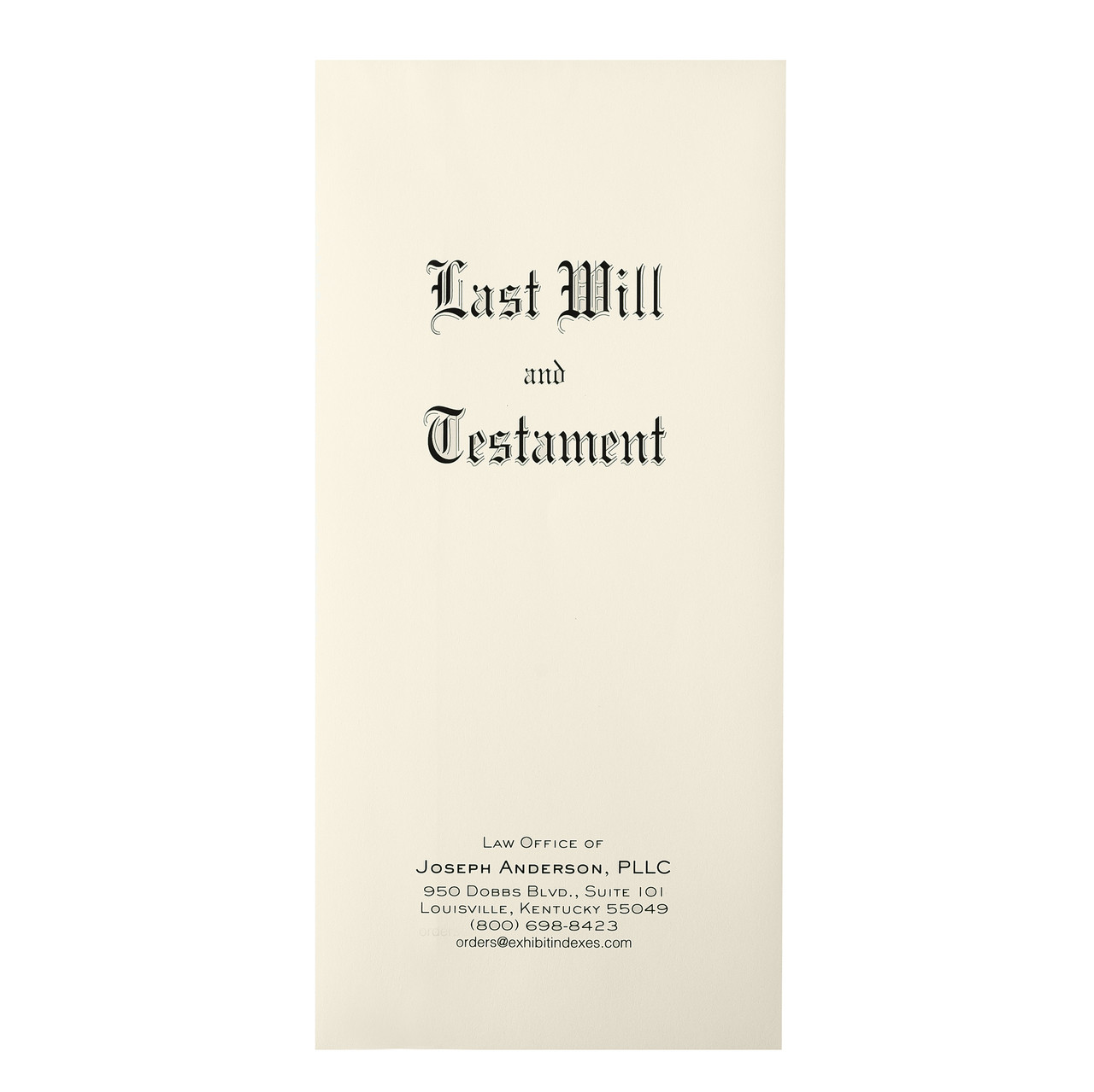 Personalized Will Envelopes - #2381 - Exhibit Indexes