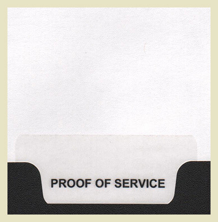 Proof of Service Tabs - ExhibitIndexes.com